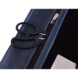 Leather Knife Roll Storage Bag, Elastic and Expandable 10 Pockets, Adjustable/Detachable Shoulder Strap, Travel-Friendly Chef Knife Case By Aaron Leather Goods