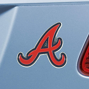 FANMATS 26501 Atlanta Braves 3D Color Metal Emblem, Diecut Team Logo Auto Emblem