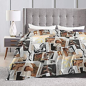 ABSFORTY Ultra Soft Flannel Fleece Blanket JJ Rudy Pankow Aesthetic Outer Banks Collage Stylish Bedroom Living 50"x40" Room Sofa Warm Blanket for Adult