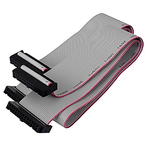 uxcell IDE PATA Extension Flat Ribbon Cable, Female to Female, 50 cm, 2.54 mm, 26-Pin, 2 Pieces