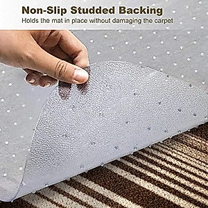 LUMDERIO Chair Mat for Computer Desk, Flat Without Curling, Office Carpeted Floor Mats for Low Pile Carpet 48 X 36 inches