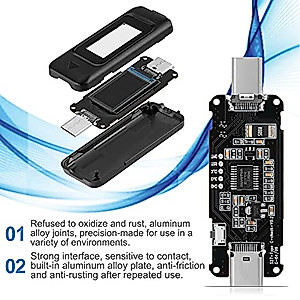 MakerHawk Type-C USB Meter Tester Power Meter USB Multimeter Voltage and Current Tester 0-5.1A 4-30V USB Power Tester Multi-function Tester Display Capacity Voltage Current Detector
