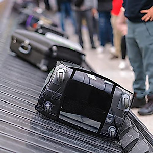 Jexine Clear PVC Luggage Cover 2 Pcs Large Suitcase Cover Protectors Transparent Protective Luggage Protector for Travel Suitcases Bags (20 Inch, 28 Inch)