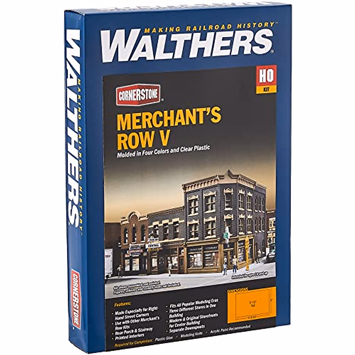 Walthers Cornerstone HO Scale Model Merchant's Row V Large