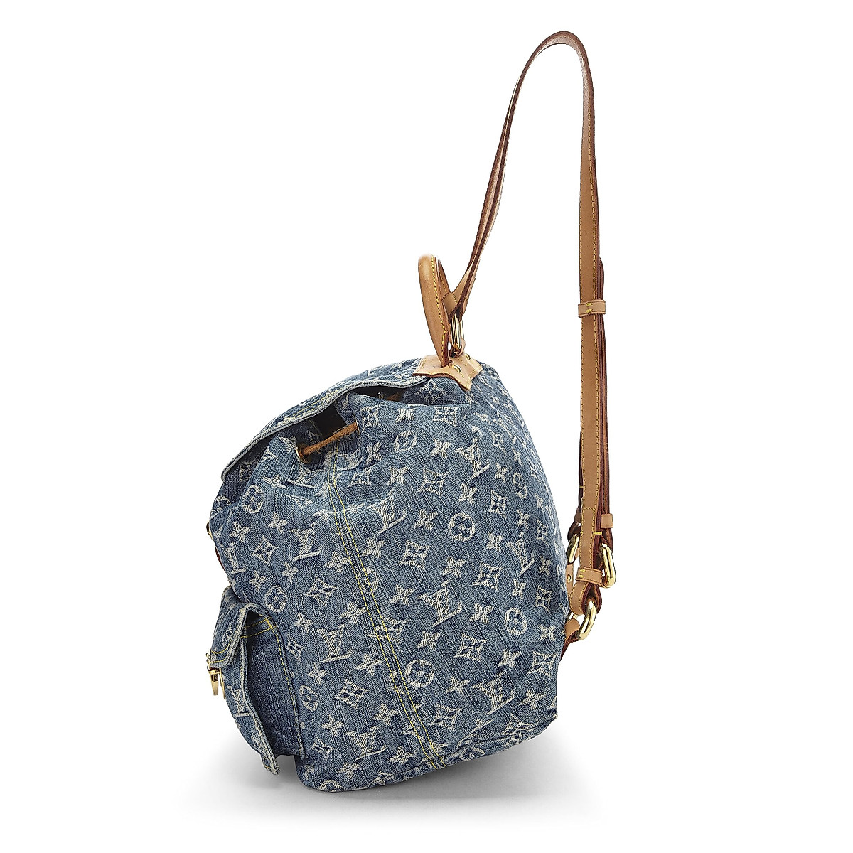 Louis Vuitton, Pre-Loved Blue Monogram Denim Sac a Dos GM, Blue
