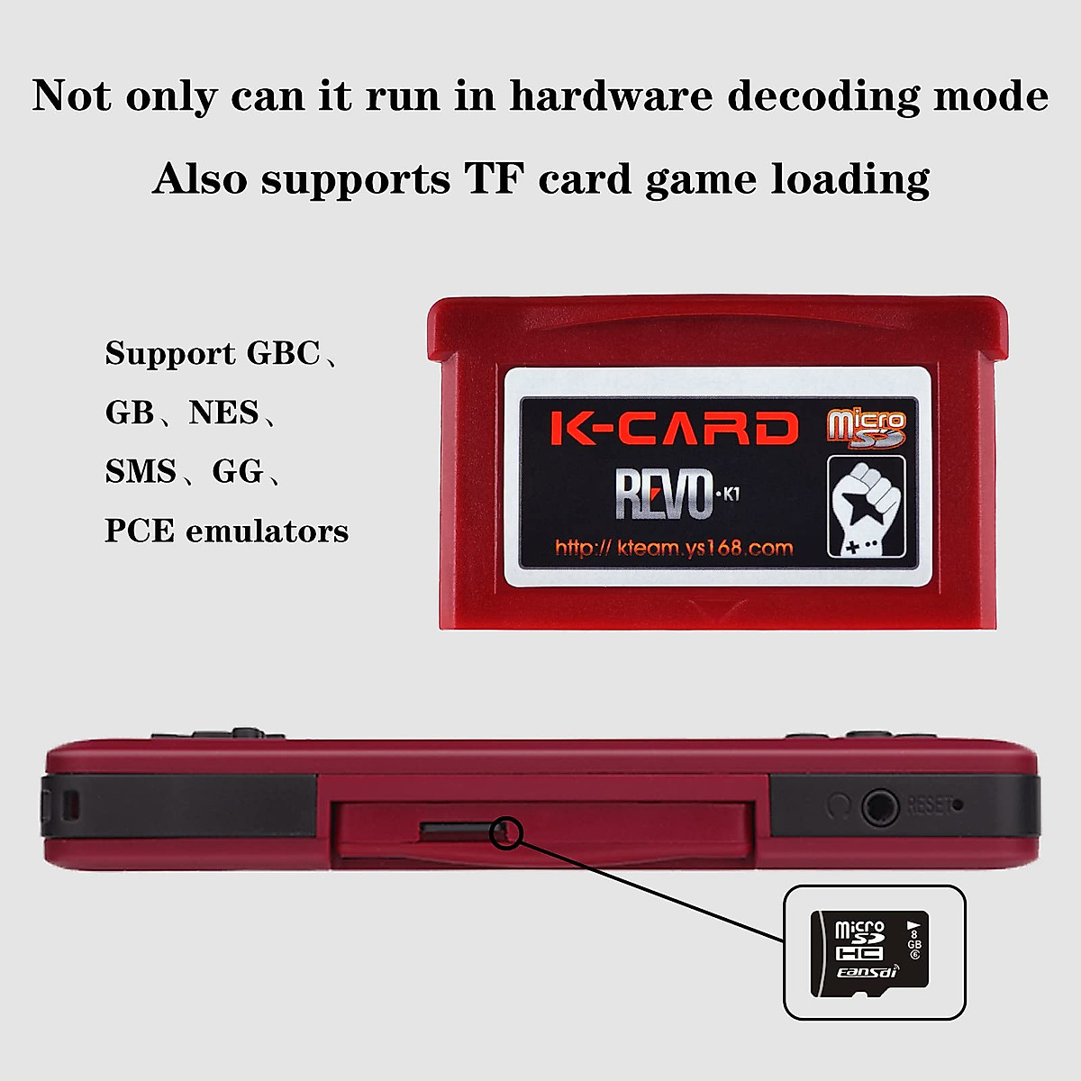 Daxceirry Retro Game K101 Plus Handheld 32 Bit Game Console Mini Video Game Player with 3 inch Screen Support for Official Cartridges Dual Core System (No TF Card Attached)