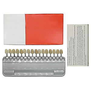 Tooth Shade Guide Teeth Whitening Tool 16 Colors Deachable Teeth Easily for Comparing Tooth Shade Before & After Bleaching