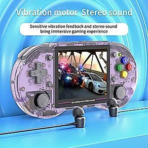 RG353PS Handheld Game Console Built-in 15000 Games, 16+64G 3.5-Inch Retro Video Gaming Console Arcade Emulator, Support WiFi Online Battle & Bluetooth Gamepad, Linux System, RK3566