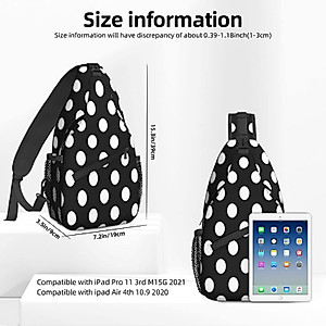 NiuKom Polka Dot Crossbody Bags for Women Trendy Sling Backpack Men Chest Shoulder Bag Gym Cycling Travel Hiking Daypack