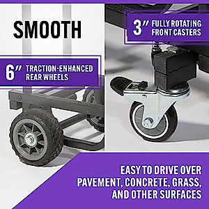 On-Stage UTC1100 Utility Cart - Versatile Heavy-Duty Rolling Storage Cart with Locking Wheels, Ergonomic Handle, and 330 lbs Capacity - Perfect for Musicians, Event Planners, Studios