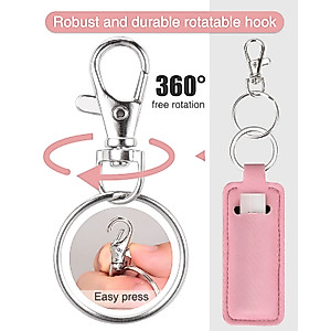 Meiiy Chapstick Holder Lip balm Holder Lipstick Sleeve Pouch Lip Gloss Holder With Hook 3 Pcs Stocking Stuffers Gift for Women (3pcs)