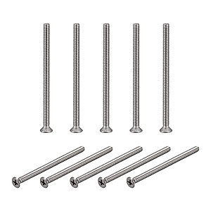 uxcell 8#-32x2-1/2" Flat Head Machine Screws Phillips 304 Stainless Steel Bolts 25pcs