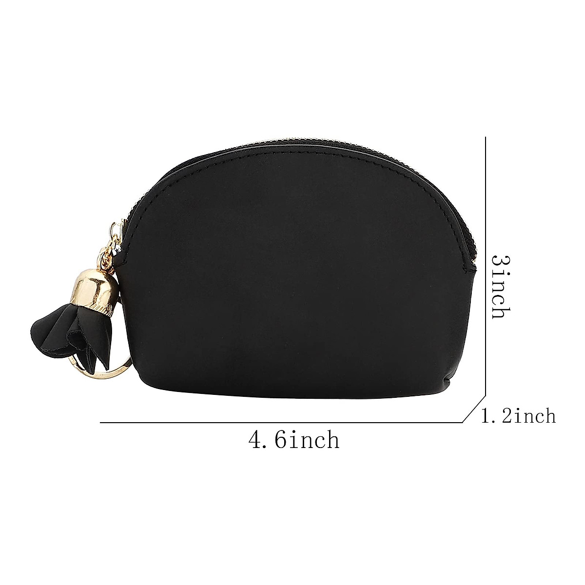 SOTOGO Little Purse Mini Cute Wallet Slim Trifold Little Wallet Credit Card Clutch with Flower for Women Girls and Boys, Black