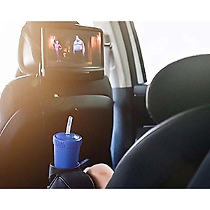 Re-Play Made in USA 2pk Straw Cups with Reversible Straws | Eco Friendly Recycled HDPE Cup Base - Virtually Indestructible | Bright Pink, Orange