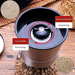 Pepper Grinder, Mini Spice Mill, Small Pepper Mill, Good Helper of Chef's. Brushed Stainless Steel Dust Cover With Ceramic Grinding Cores, Adjustable Coarseness, Family or Outdoor Picnic Optional.