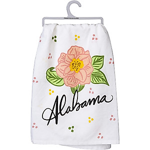 PBK Alabama Camellia State Flower Kitchen Towel Alabama Kitchen Decor, Alabama Kitchen Towel, Drying Hands Dishes Kitchenware