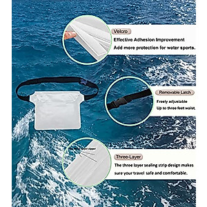 NIUTRIP Waterproof Phone Bags, Universal Cellphone Case, Waterproof Pouch with Waist Strap, Dry Bag with Adjustable Belt and Senstive Screen Touch for Swimming, Kayaking, Boating, Beach, 4 Pack