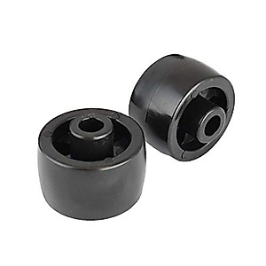 Pallet Jack/Truck Load Wheels Set with Axles and Entry Exit Roller 2.75" x 3.75" with Bearings ID 20mm Poly Tread Black