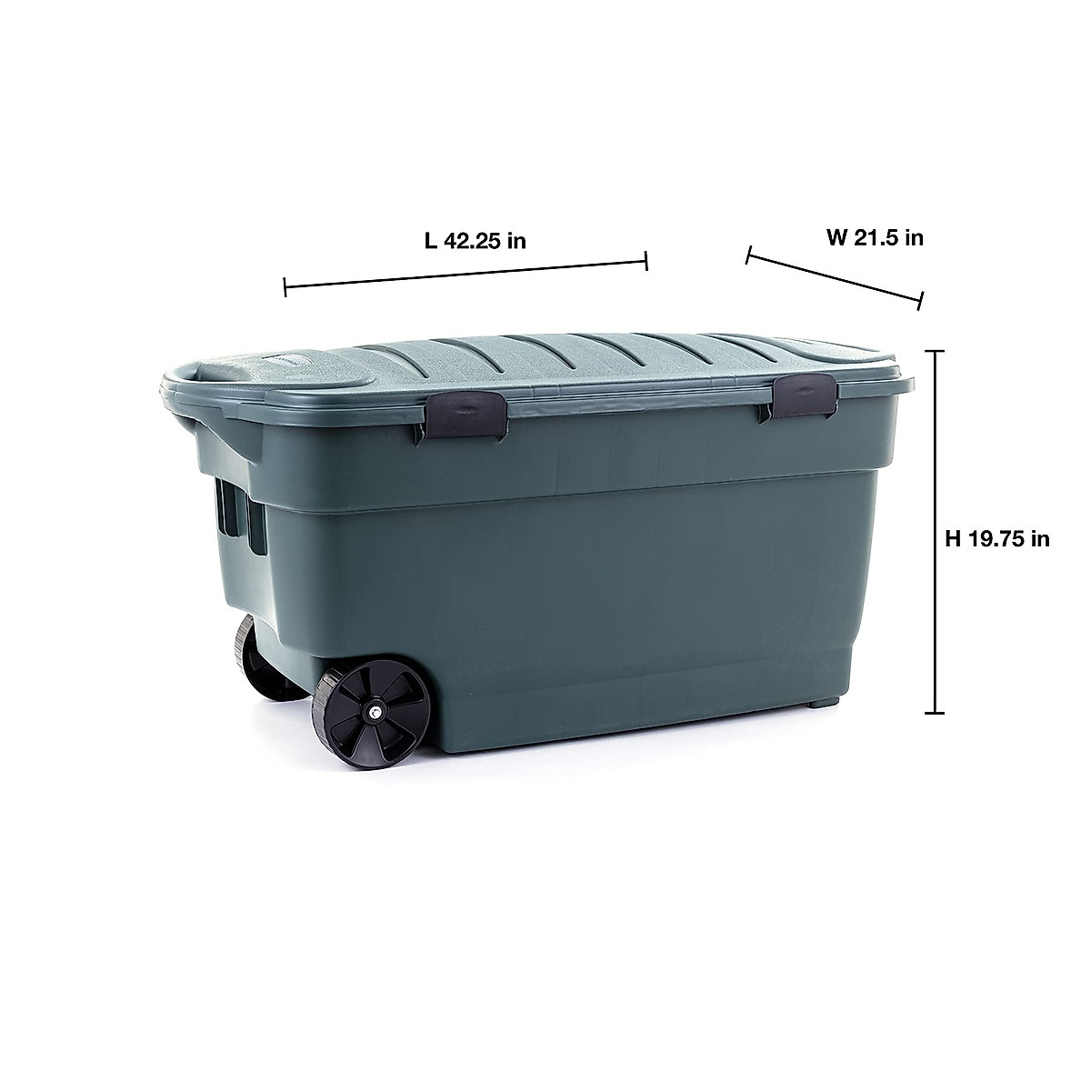 Rubbermaid ECOSense Wheeled Storage Totes, 40 Gal Pack of 2 & ActionPacker 35 Gal Wheeled Lockable Storage Bin with Lid, Heavy-Duty Water Repellent Industrial Container
