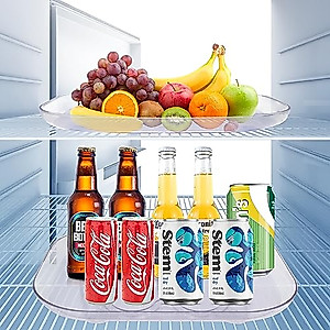 Lazy Susan for Refrigerator, Rectangle Turntable Organizer, Storage Turntable, Clear Lazy Susan for Fridge, Kitchen, Pantry, Cabinet