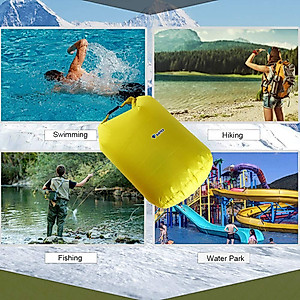 LLY Outdoor Dry Sack Floating Waterproof Bag 40L/70L for Boating, Kayaking, Hiking, Snowboarding, Camping, Rafting, Fishing and Backpacking(Green 70L)