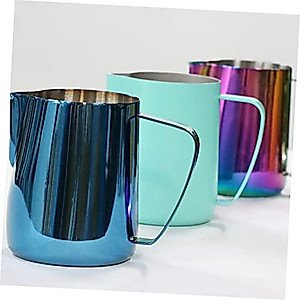 HOLIDYOYO Coffee Storage Cup Espresso Machines Latte Art Cup Tea Creamer Pitcher Cappuccino Maker Pitcher Coffee Container Simple Coffee Cup Espresso Shots Coffee Frothing Pitcher Blue