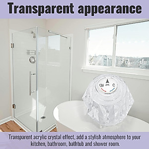 Handle Replacement for RP41661, Knob Compatible with Delta and Peerless Single Handle Bathtub Faucets, Clear Acrylic Diamond Shape Shower Kit