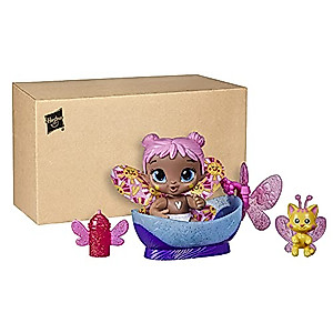 Baby Alive Glo Pixies Minis Doll, Bubble Sunny, Glow-in-The-Dark Doll for Kids Ages 3 and Up, 3.75-Inch Pixie Toy with Surprise Friend