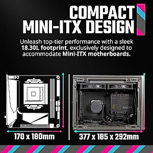 Cooler Master NR200P MAX Mini-ITX Case with 280mm AIO, 850W SFX PSU, Vertical GPU Mount, PCIe Gen4 Riser, Glass or Vented Panel