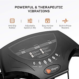 Lifepro Vibration Plate Exercise Machine with Handles, Vibrating Plate Exercise Machine, Vibration Platform Machines, Vibration Plate Lymphatic Drainage, Handles Help with Balance
