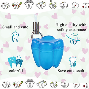 Ioffersuper 50-Piece Tooth Saver Necklaces, Tooth Necklace Little Box for Lost Teeth, Milk Teeth Storage Cases for Children Tooth Fairy Bag School Classroom Party Supply