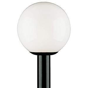 Westinghouse 6686100 One-Light Post-Top Exterior Lantern, Black Finish Polycarbonate with White Acrylic Globe
