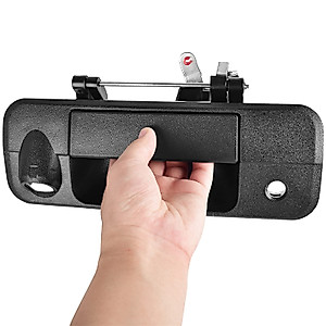 FAERSI Tailgate Handle Liftgate Latch Handle with Rear Camera Hole Replacements for 2007-2013 Toyota Tundra | Replaces# 69090-0C051, 690900C051, 81214