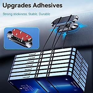 【2-PACK】Magnetic phone holder for car, [ Super Strong Magnet ] [ with 4 Metal Plate ] iPhone Magnetic car mount for cell phone, [ 360° Rotation ] Universal Dashboard adhesive Car Magnetic Phone Mount
