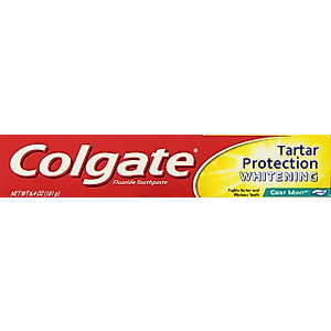 Colgate Tartar Control Whitening Fluoride Toothpaste, Crisp Mint Paste, 6.4 oz (181 g)