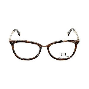 Carolina Herrera Designer Eyeglasses VHE094K-0323 in Brown-Pattern 52mm DEMO LENS