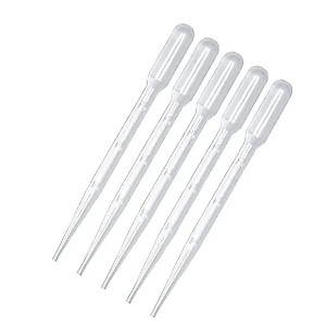 BIPEE 1ml（100pcs） Disposable Plastic Eye Dropper Transfer Pipettes Disposable Essential Oils Pipettes Calibrated Dropper Suitable for Science Laboratory, DIY Art