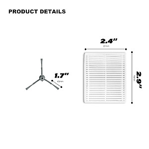 Piegricdiat Robot Vacuum Replacement Parts Fit for Lubluelu L20 Robot Vacuum and Mop Combo, Brush Roll& Mop Pad& Filter Kit (19PC-Brush ROLL&Filter&MOP&Sweep)