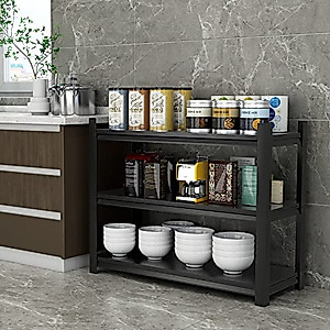 Anxxsu Garage Storage Shelves Heavy Duty, 3-Tier Metal Shelving Unit with Wheels, Large Capacity Storage Racks and Shelving, Utility Shelf Racks for Garage Kitchen Basement Warehouse