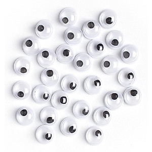 Cousin DIY Wiggle Eyes, Pack of 30, 5mm, Black/White