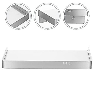 Cabilock Stick-on Wall Shelf Small Wall Mounted Adhesive Shelf Phone Holder Shelf