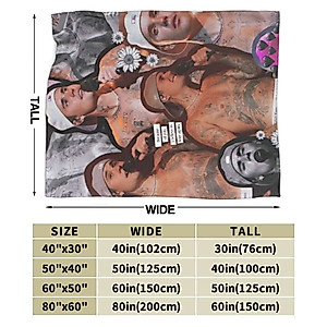Justin Bieber Collage Blanket Soft Flannel Blanket Fleece Super Plush Soft Warm for Napping,Couch Chair,Living Room Singer Fans Gift 50x40 in