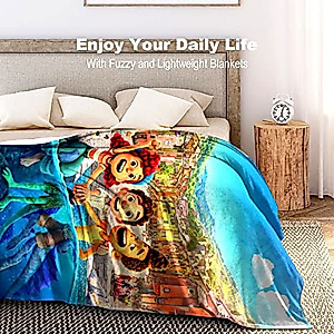 Super Soft Blanket Flannel Fleece Throw Blankets Soft Cozy Fuzzy Sea Monsters Bedding for Kids Adult Gifts 50"x40"