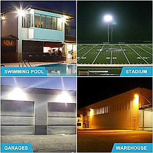 Lightdot 2Pack 70W LED Flood Light Outdoor with Knuckle, 100-277V【Driver Equipped, 5 Years Warranty】 IP65 Waterproof 10500LM, 5000K Daylight [Eqv. to 280W HPS/WH] Dusk to Dawn Photocell Sensor-Brown