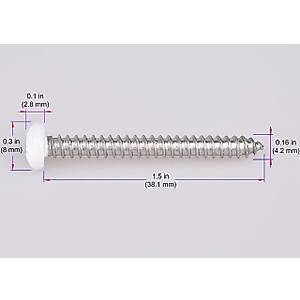 60 pcs # 8 X 1 1/2" White Screws White pan Head Machine Screws White rv Screws Twinfast Thread Cargo RV Zinc Plated Corrosion Resistance #2 Phillips Bit with Screw Bit