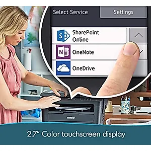 Brother Compact Monochrome Laser Printer, HLL2395DW, Flatbed Copy & Scan, Wireless Printing, NFC, Cloud-Based Printing/Scanning, Refresh Subscription/Amazon Dash Replenishment Ready