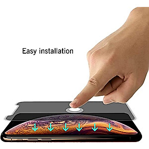 Ailun Privacy Screen Protector for iPhone 11 Pro Max/iPhone Xs Max [6.5 Inch] 2Pack Anti Spy Private Case Friendly Tempered Glass [Black]