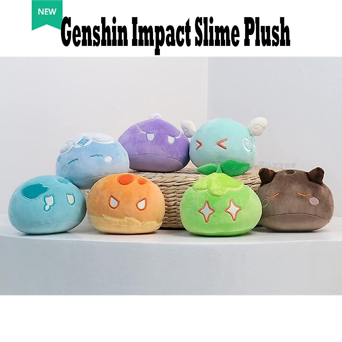 Children’s Plush Toy Slime Plush 3.9" Set, Monster Plush Role-Playing Game Fan Props (7pcs)