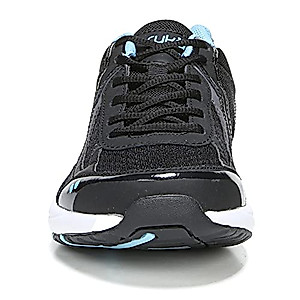 Ryka Women's Dash 3 Athletic Shoe, Black/Meteorite/nc Blue, 8.5 M US