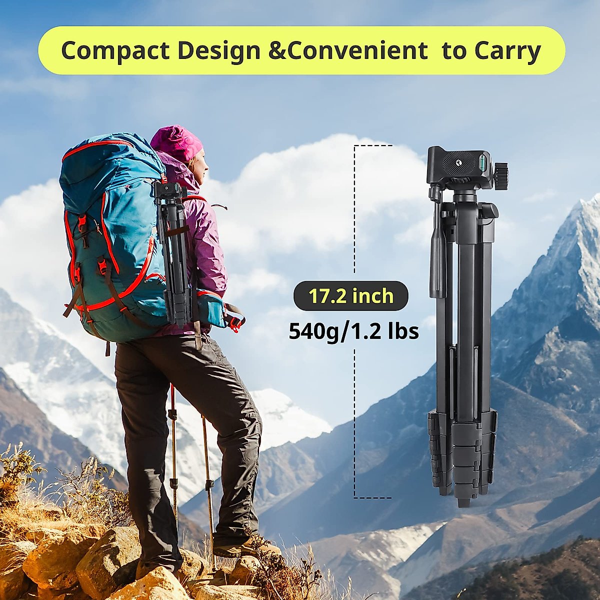 Sensyne 64" Camera Tripod Stand, Versatile Phone & iPad Tripod with Wireless Remote and 2-in-1 Phone Holder for Selfie/Video Recording/Photo/Live Stream/Vlog